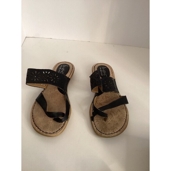 Born | Shoes | Born Boc Casaba Black Toe Loop Sandals Slides C6569 ...